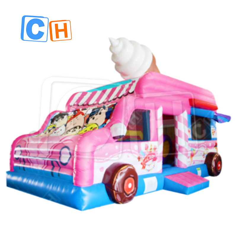 CH Latest Design Inflatbale Ice Cream Car Castle Children Favorite Ice ...